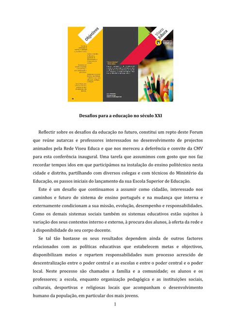 PDF Desafios para a educação no século XXI PDF file1 Desafios para
