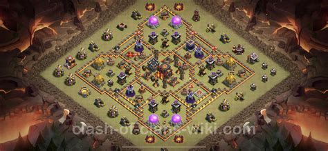 Best Anti 3 Stars War Base TH10 With Link Hybrid 2023 Town Hall