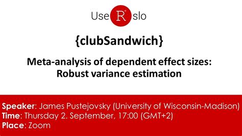 meta analysis of dependent effect sizes robust variance estimation with {clubsandwich} youtube