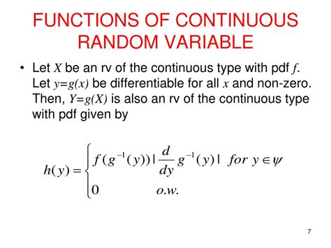 ppt transformation of function of a random variable powerpoint presentation id 4659883