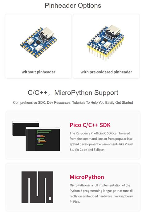 Waveshare RP2040 Zero A Pico Like MCU Board Based On Raspberry Pi
