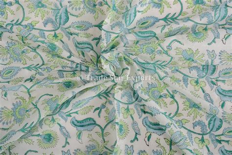 Buy Trade Star Ethnic Hand Block Print Running Cotton Voile 3 Metre