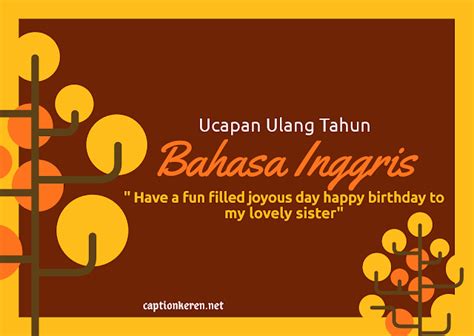 Ucapan Selamat Ulang Tahun Untuk Kakak Perempuan Dalam Bahasa Inggris