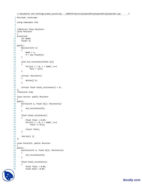 polymorphism part 2 object oriented programming lecture handout docsity