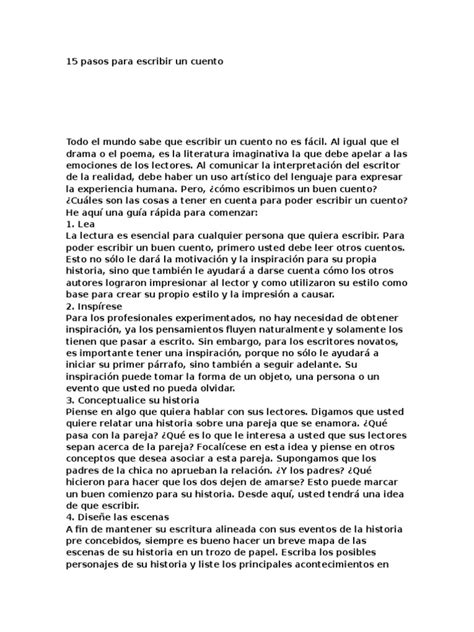 Pasos Para Escribir Un Cuento Plantillas Para Escribir Cuentos Hot