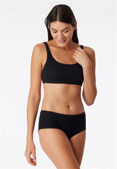 Panty Doppelripp Organic Cotton Schwarz Pure Rib SCHIESSER