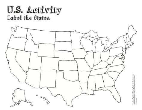 Blank Map Of The Us States Printable There Are 50 States In All Plus