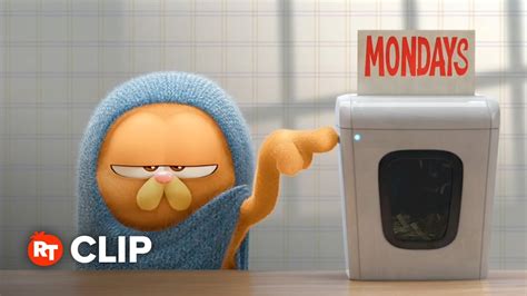 The Garfield Movie Clip Garfield Hates Mondays 2024 YouTube