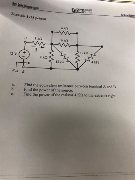 Solved A Find The Equivalent Resistance Between Termina