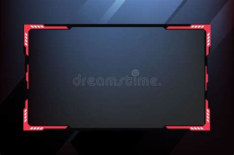 Live Streaming Overlay Design With Abstract Shapes Futuristic Gaming