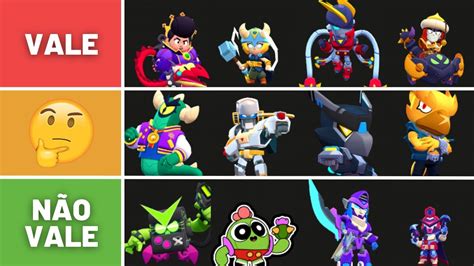 As Melhores Skins Lendárias 299 Gemas do Brawl Stars Tier List
