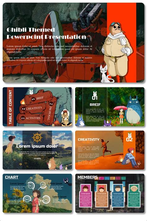 Ghibli Themed Anime PowerPoint Presentation Template Free