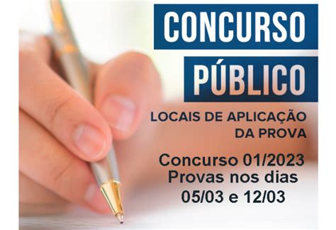 Concurso Público 2023 DIVULGADO OS LOCAIS DAS PROVAS