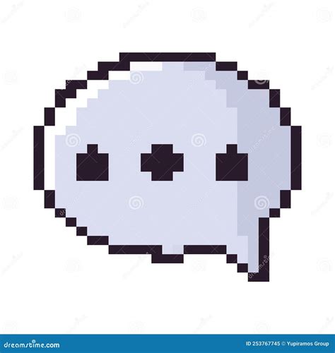 Speech Bubble Pixel Art Stock Vector Illustration Of Game 253767745