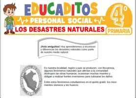 Ejercicios De Los Desastres Naturales Para Cuarto De Primaria