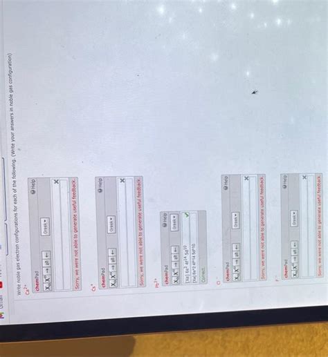 Solved Write Noble Gas Electron Configurations For Each Of Chegg