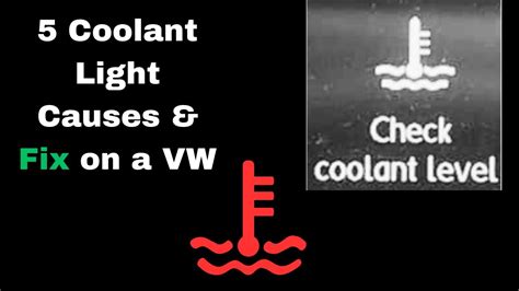 Vw Coolant Warning Light Common Causes Fix Youtube