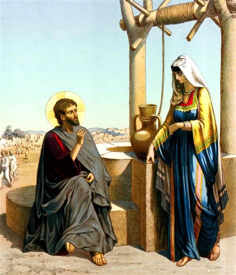 Jesus And The Samaritan Woman At The Well Traditional Visual Art