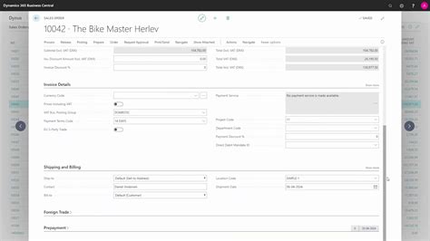 Fields To Always Enter On A Sales Order Headers And Lines Microsoft