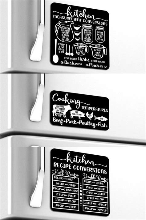Refrigerator Magnet Kitchen Measurement Recipe Conversions Etsy
