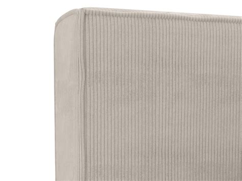 Lit coffre 160 x 200 cm en velours côtelé beige matelas TIMANO