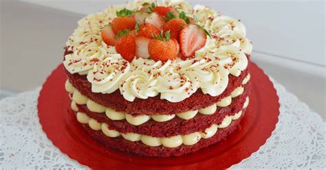 Naked Cake Red Velvet Morangos Para Festas Amando Cozinhar