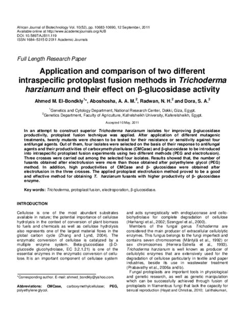 pdf application and comparison of two different intraspecific protoplast fusion methods in