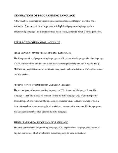 all computer programming languages pdf