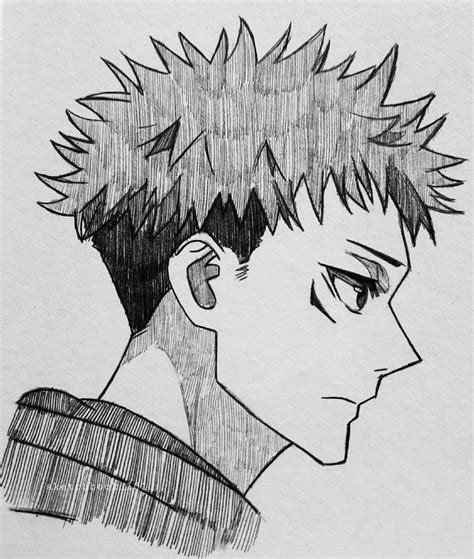 Itadori Yuji Sketch Jujutsu Kaisen Fanart Sketches Anime Sketch