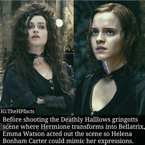 Helena Bonham Carter Pretending To Be Emma Watson Pretending To Be Hermione Pretending To Be