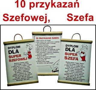 Prezent dla Szefa Szefowej DYPLOM Expres Wysyłka 6202454285