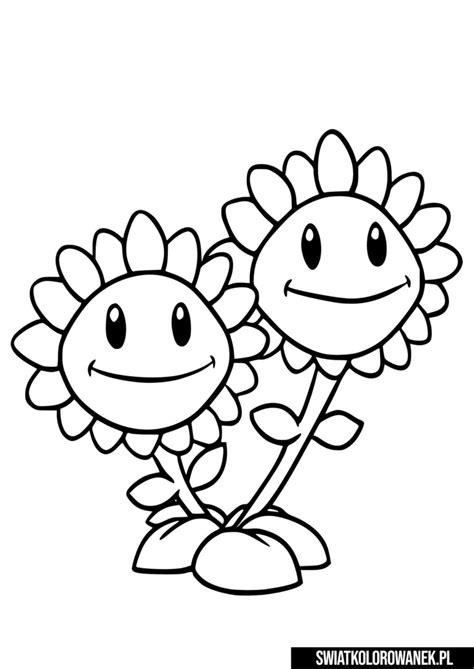 Kolorowanka Plants Vs Zombies S Oneczniki Darmowe Kolorowanki Do Druku