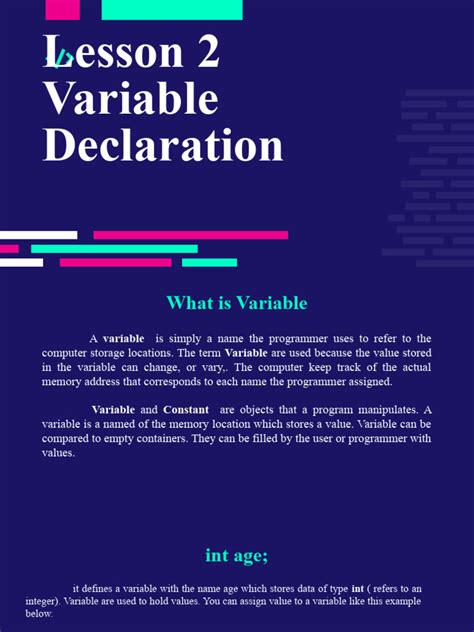lesson 2 pdf variable computer science data type