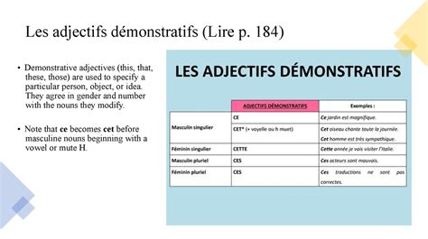 Fre Chapter Gounis Les Adjectifs D Monstratifs Lire P