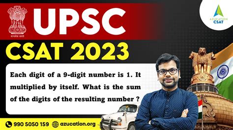 UPSC CSAT 2023 Number System Question Each Digit Of A 9 Digit Number