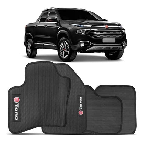 Jogo Tapete Borracha Pvc Fiat Toro 2016 A 2020 3 Peças Preto MercadoLivre