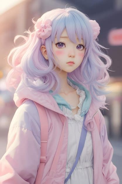 Premium AI Image Pastel Anime Anime Portrait Pastel Anime Girl Anime