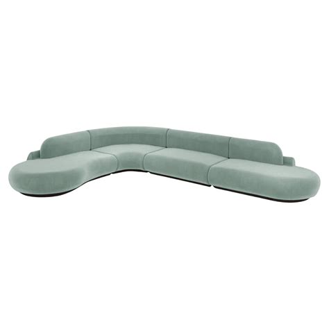 Naked Curved Sectional Sofa 4 Piece With Beech Ash 056 5 And Smooth 60