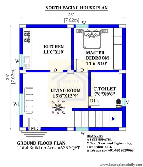 25x25 North Face Home Design With Vastu Shastra House Designs And