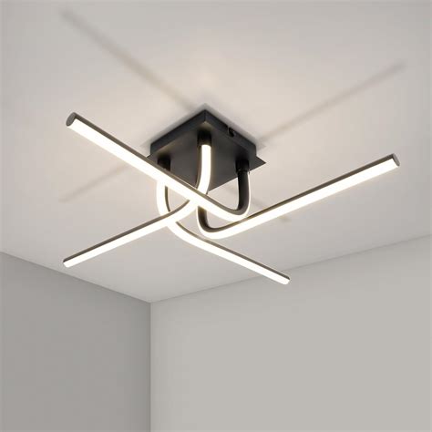 Kambo Plafoniera LED Soffitto Moderna Lampada Da Soffitto Nera 24W