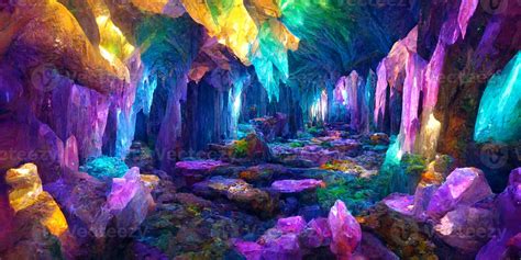 Cave Filled With Lots Of Colorful Rocks 22871606 Stock Photo At Vecteezy