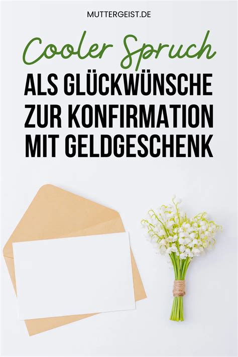 Cooler Spruch Als Gl Ckw Nsche Zur Konfirmation Mit Geldgeschenk