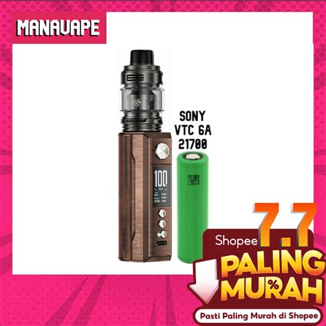 Jual DRAG M100S KIT MOD AUTHENTIC By VOOPOO BATTERY SONY VTC 6A 21700