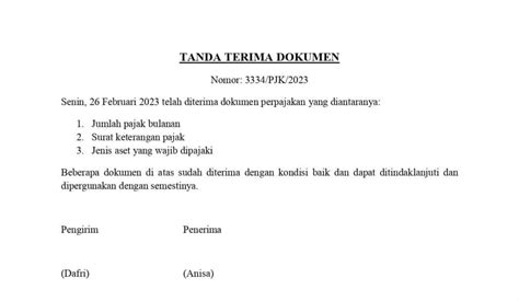 10 Contoh Tanda Terima Berbagai Keperluan Bisnis