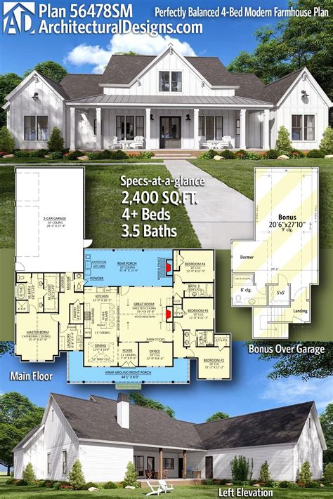 Perfectly Balanced Bed Modern Farmhouse Plan Sm