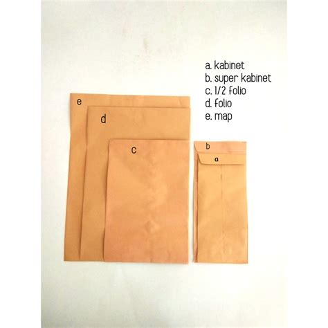 Jual AMPLOP COKLAT POLOS MAP COKLAT POLOS TANPA KANCING Shopee