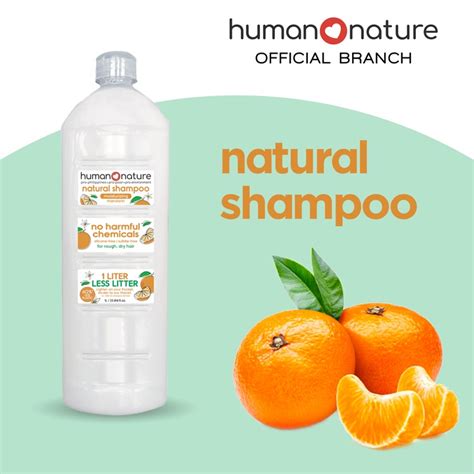 Human Nature Natural Moisturizing Shampoo Mandarin 1L Shopee