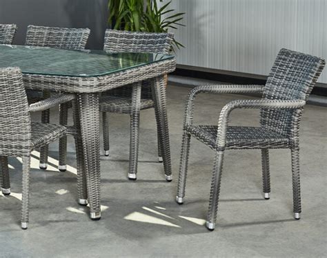 Ekinoks Masa 8 Adet Vale Sandalye Dark Grey Kumbahçe Bahçe Mobilyaları