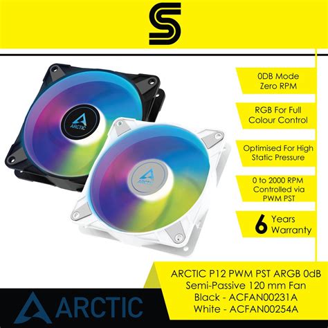 Arctic P Pwm Pst Argb Db Semi Passive Mm Fan With Digital A Rgb