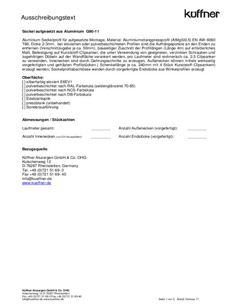Ausfüllbar Online Aluminium T profile EN AW 6060 AlMgSi0 5 100x100x10